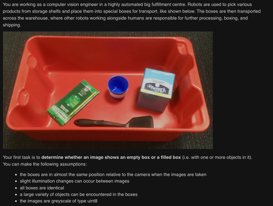 Solved You are working as a computer vision engineer in a | Chegg.com