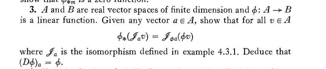 *m 3. A and B are real vector spaces of finite | Chegg.com