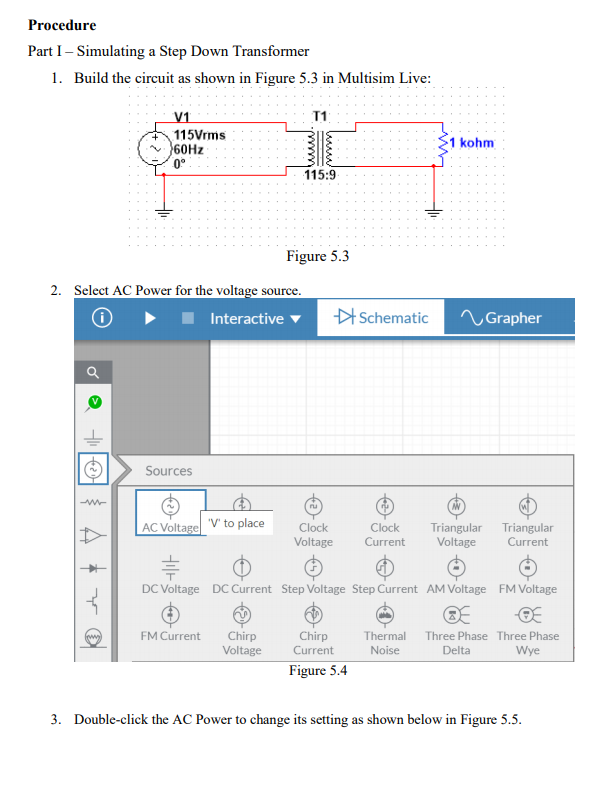 Solved Laboratory 5: Simulating Transformer in Multisim Live | Chegg.com