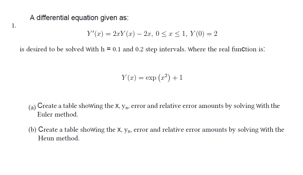 Solved A differential equation given as: | Chegg.com