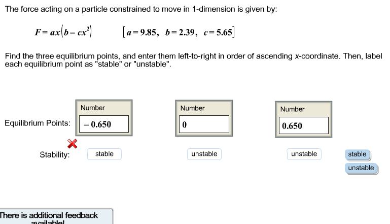 Solved The force acting on a particle constrained to move in | Chegg.com