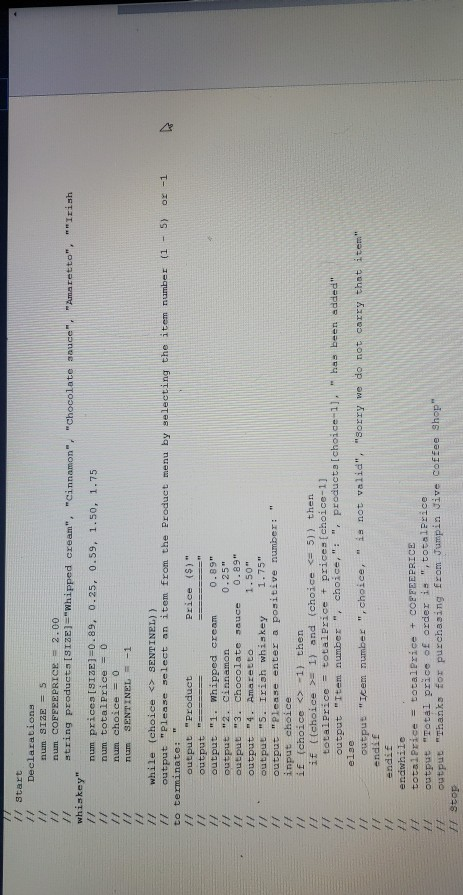 Solved Having Trouble Translating This Pseudocode To Proper