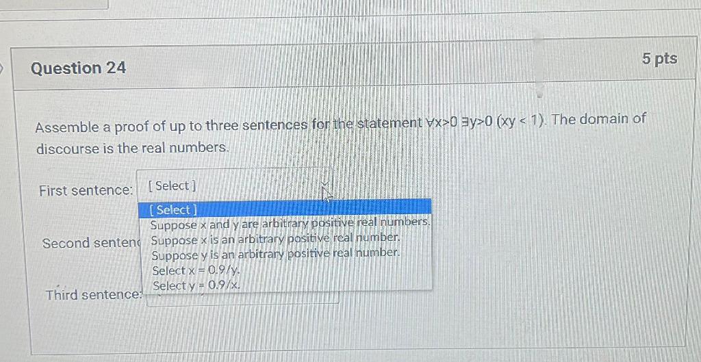 Solved Assemble a proof of up to three sentences for the | Chegg.com