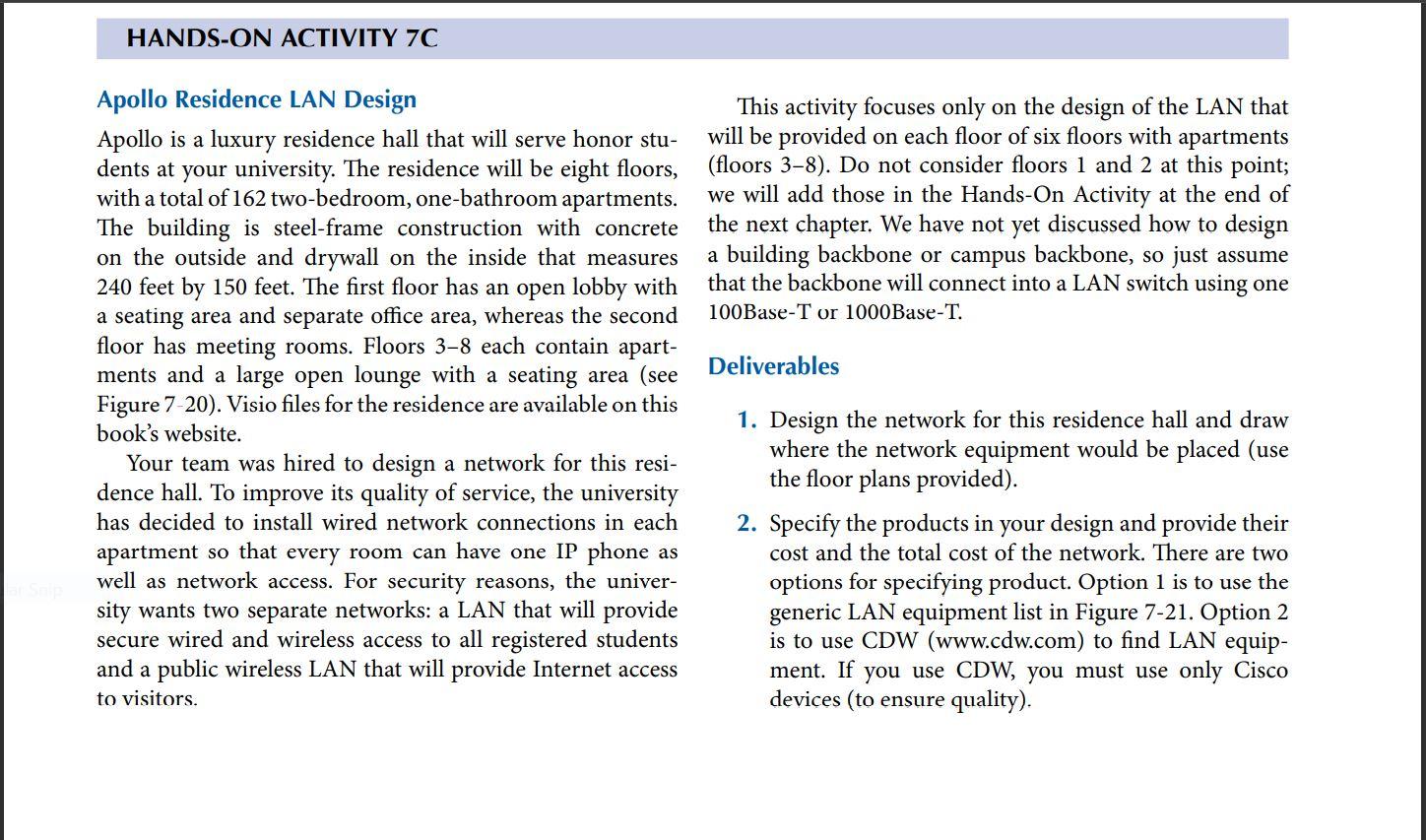 Solved HANDS-ON ACTIVITY 7C This activity focuses only on | Chegg.com