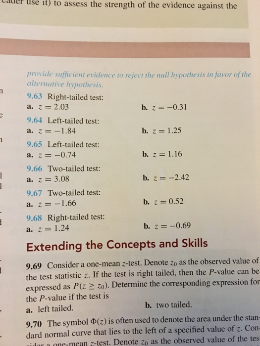Solved is wo tailed, left tailed, or right tailed. Determine | Chegg.com