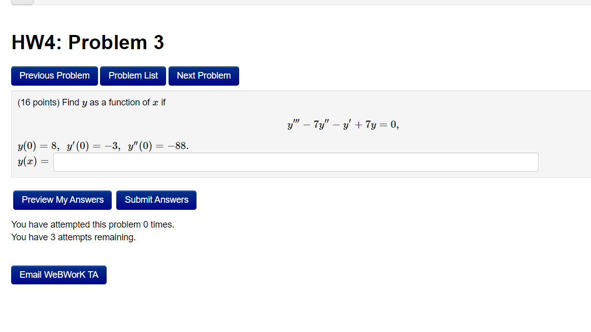 Solved HW4: Problem 3 Previous Problem Problem List Next | Chegg.com