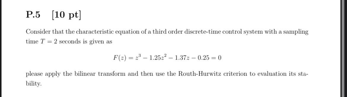 Solved Consider that the characteristic equation of a third | Chegg.com