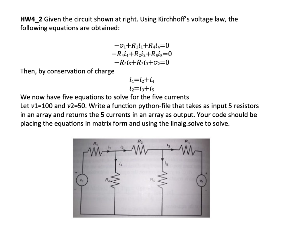 Solved HW4_2 Given the circuit shown at right. Using | Chegg.com
