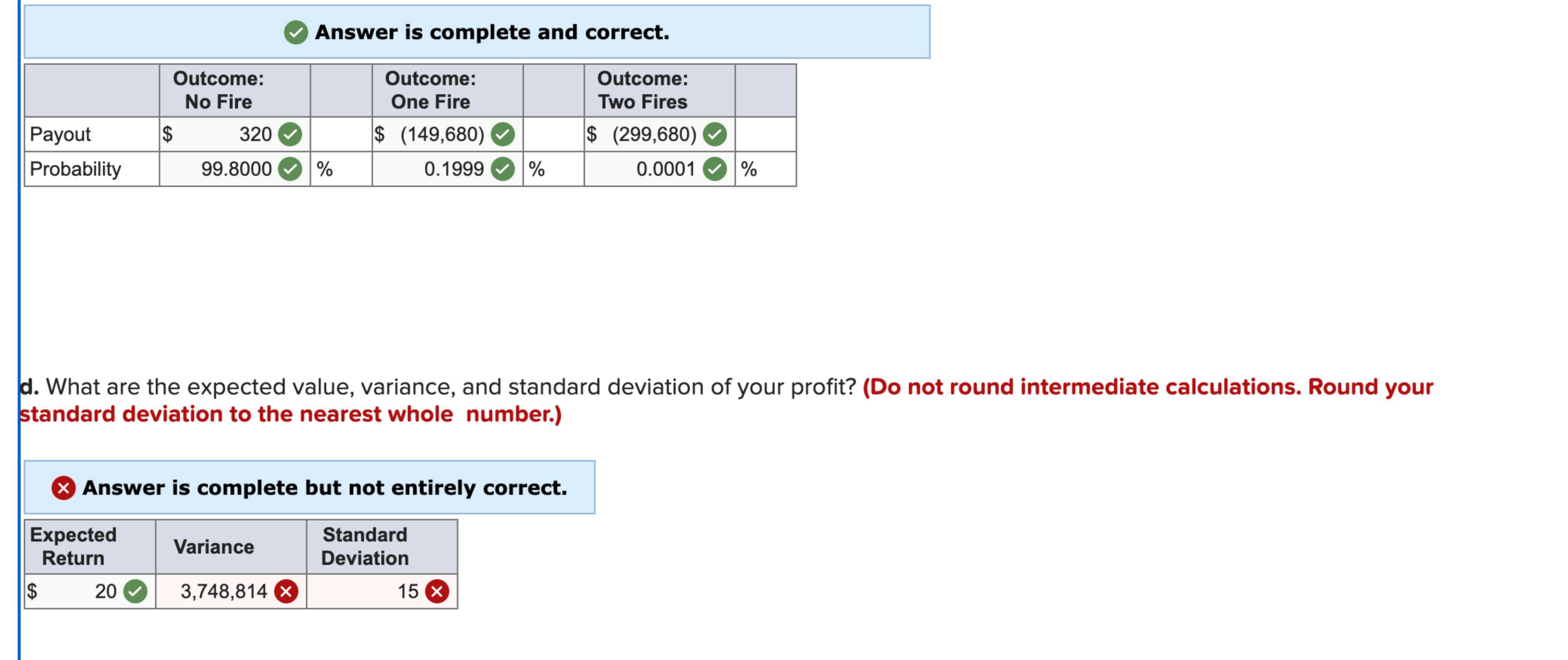 Solved Answer is complete and correct.d. ﻿What are the | Chegg.com