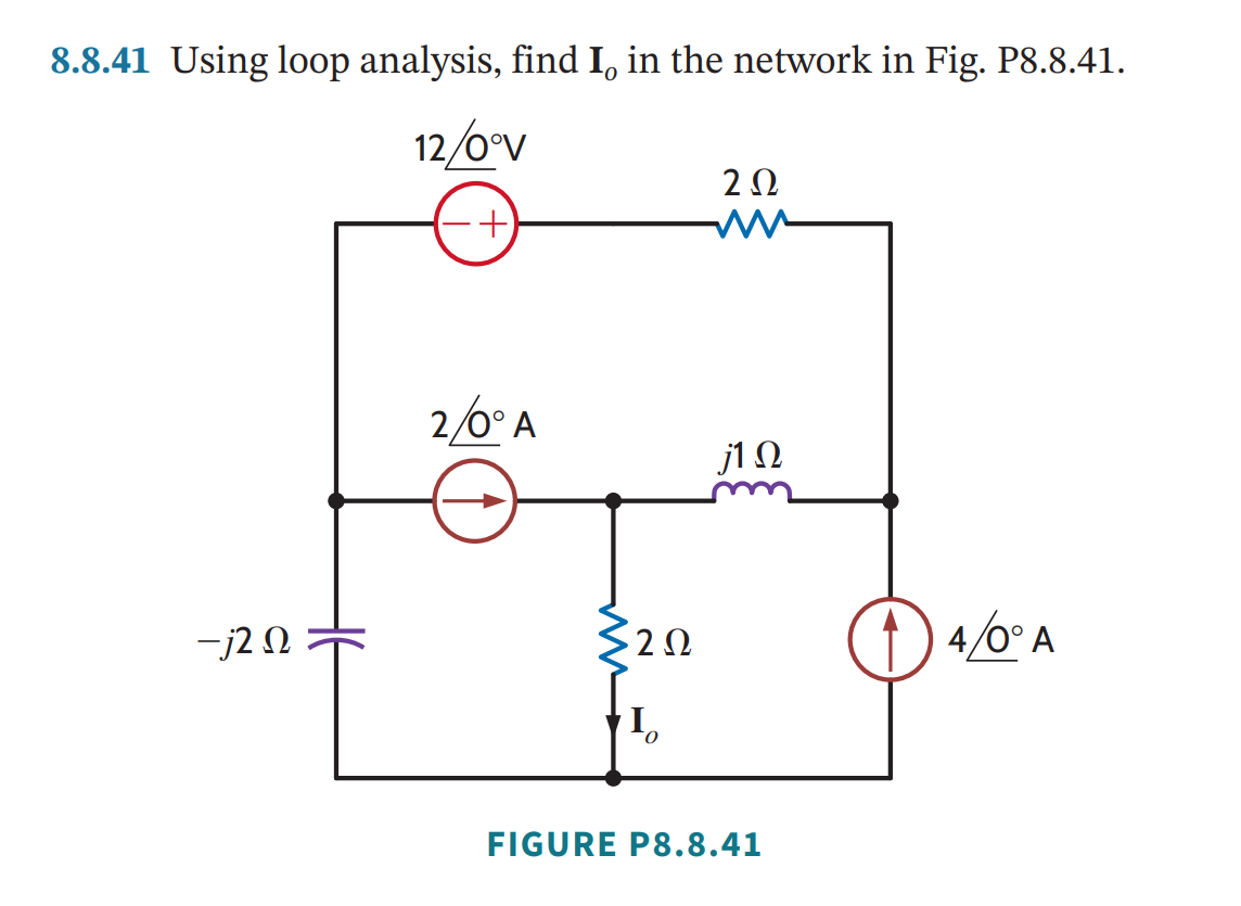 Solved 8841 Using Loop Analysis Find Io In The Network In 