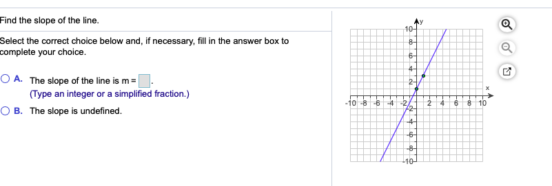 Solved Find the slope of the line. my 10- Select the correct | Chegg.com