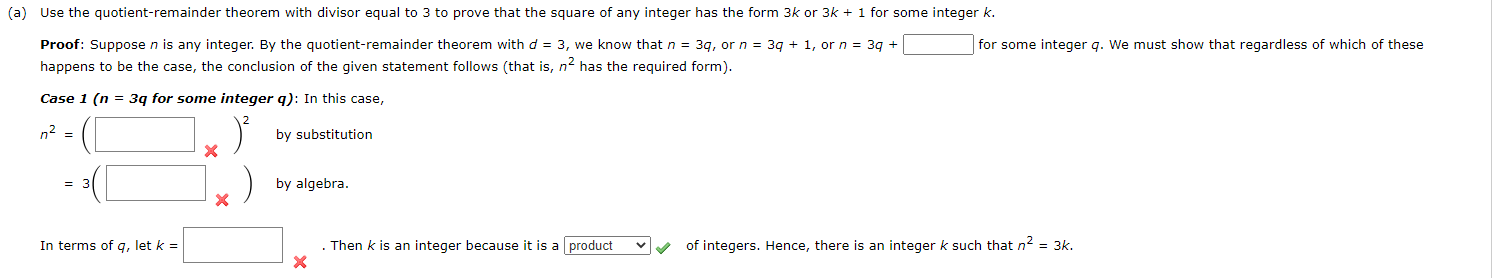 Solved (a) Use the quotient-remainder theorem with divisor | Chegg.com