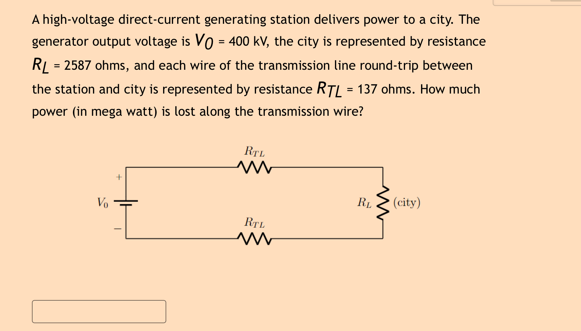 Solved A high-voltage direct-current generating station | Chegg.com
