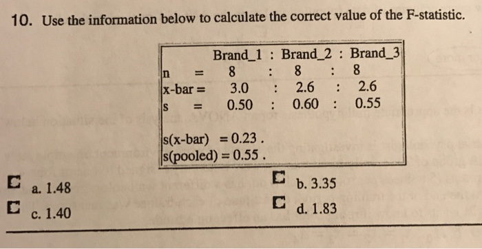 Solved Use the information below to calculate the correct | Chegg.com