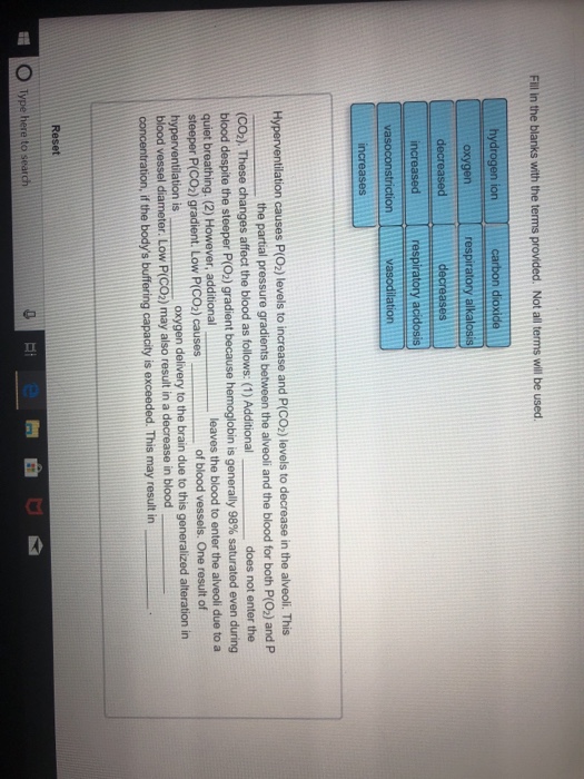 Solved Fill in the blanks with the terms provided. Not all | Chegg.com