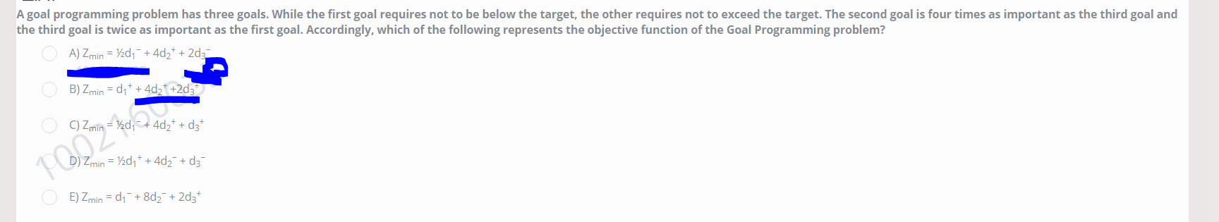 Solved A goal programming problem has three goals. While the | Chegg.com
