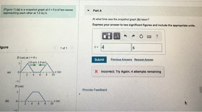 Solved (Figure 1) (a) is a snapshot graph at t = 0 s of two | Chegg.com