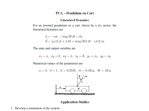 Solved Application Studies for Control System Design 1/21/13 | Chegg.com
