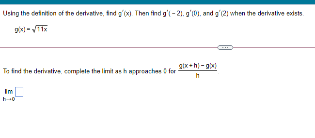 Solved Using the definition of the derivative, find f'(x). | Chegg.com