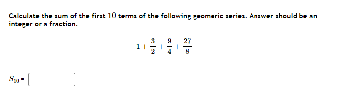 Solved Calculate the sum of the first terms of the following | Chegg.com