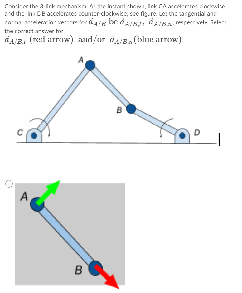 Solved Consider the 3-link mechanism. At the instant shown, | Chegg.com