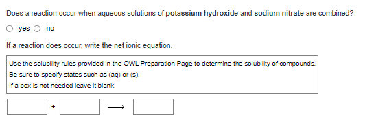 Solved If a reaction does occur, write the net ionic | Chegg.com
