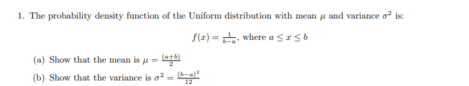 Solved and variance o2 is 1. The probability density | Chegg.com