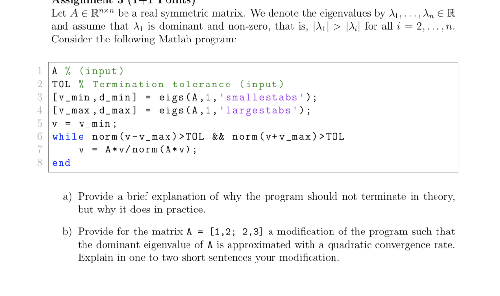 Let A € Rnxn be a real symmetric matrix. We denote | Chegg.com