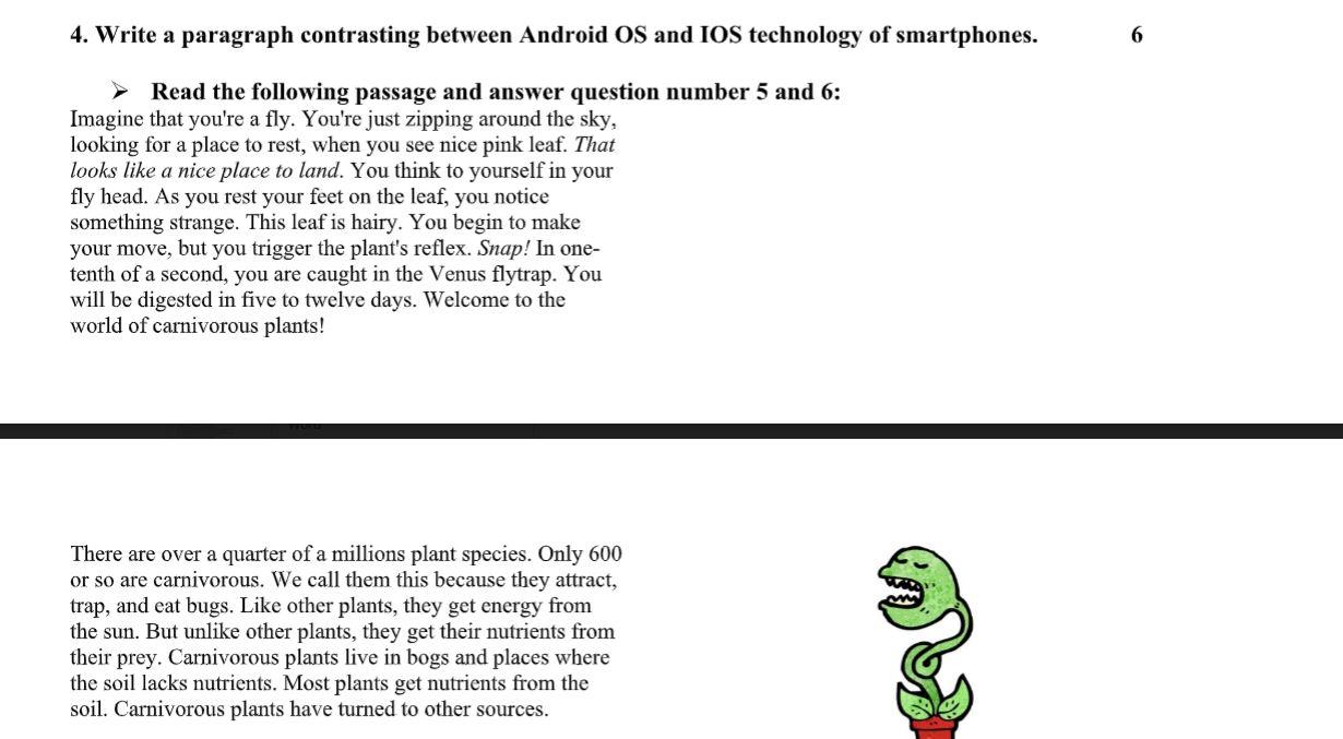 Solved 4. Write a paragraph contrasting between Android OS | Chegg.com