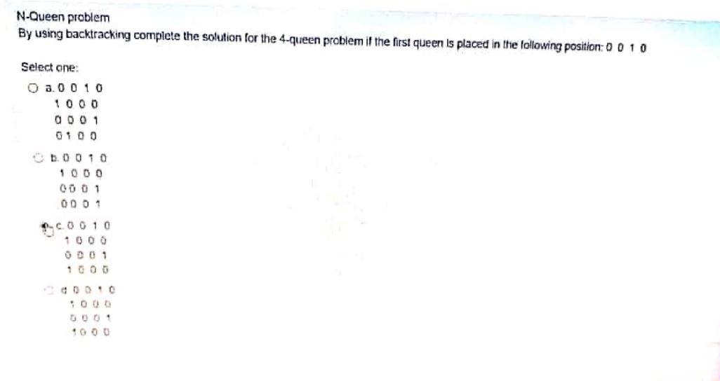 Solved N-Queen problem By using backtracking complete the | Chegg.com