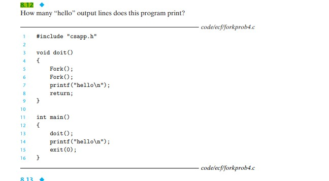 Solved 8.12 How many "hello" output lines does this program | Chegg.com
