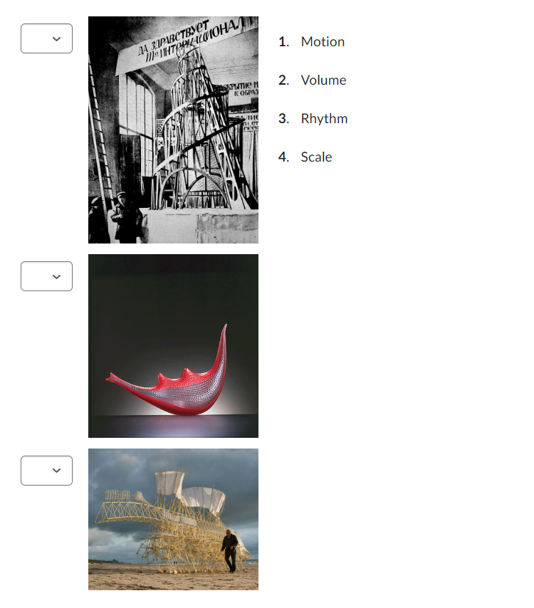 Match each work of art with the best Element or | Chegg.com