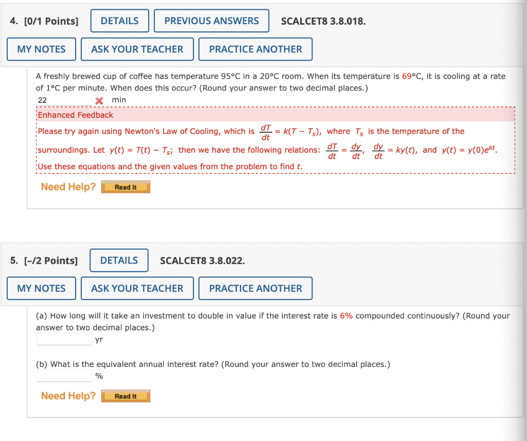 Solved 4. [0/1 Points] DETAILS PREVIOUS ANSWERS SCALCET8 | Chegg.com