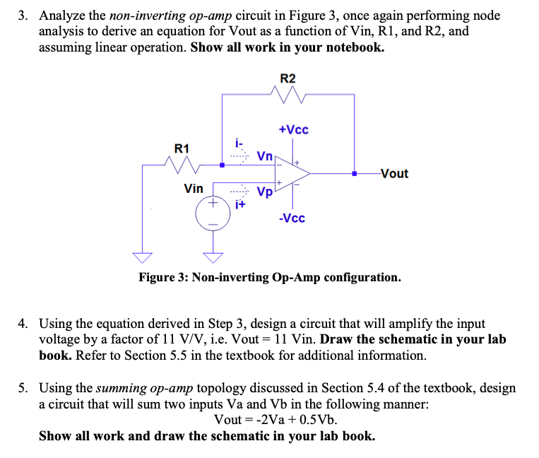 Solved 3. Analyze the non-inverting op-amp circuit in Figure | Chegg.com