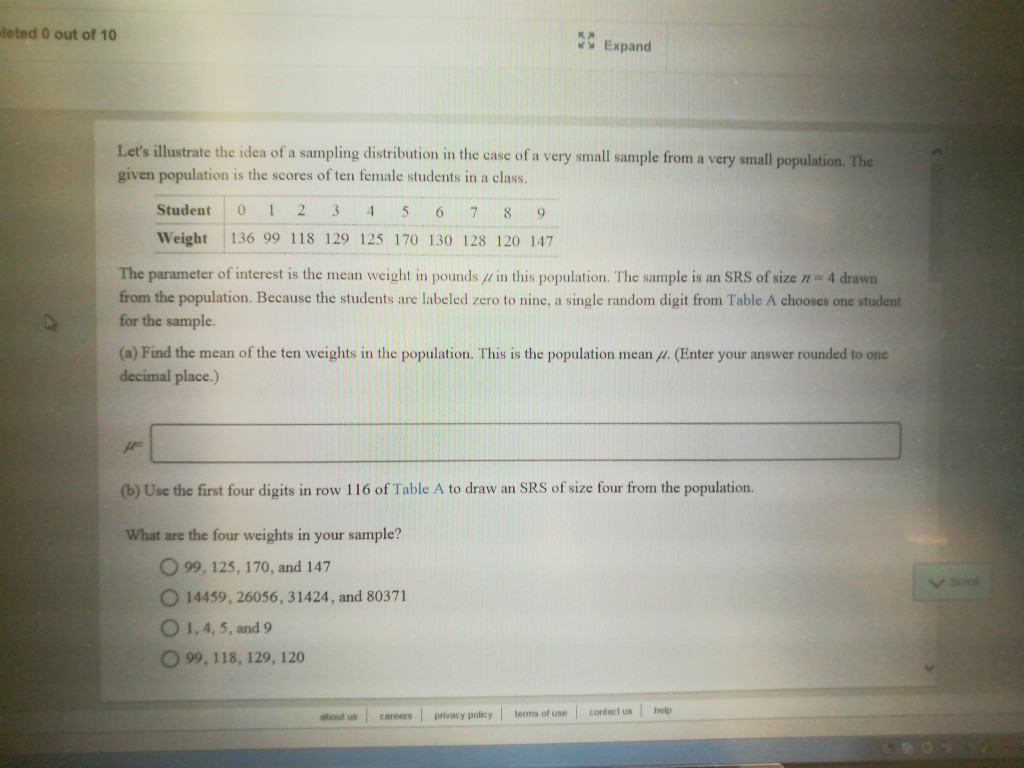 Solved leted 0 out of 10 Expand Let's illustrate the idea of | Chegg.com