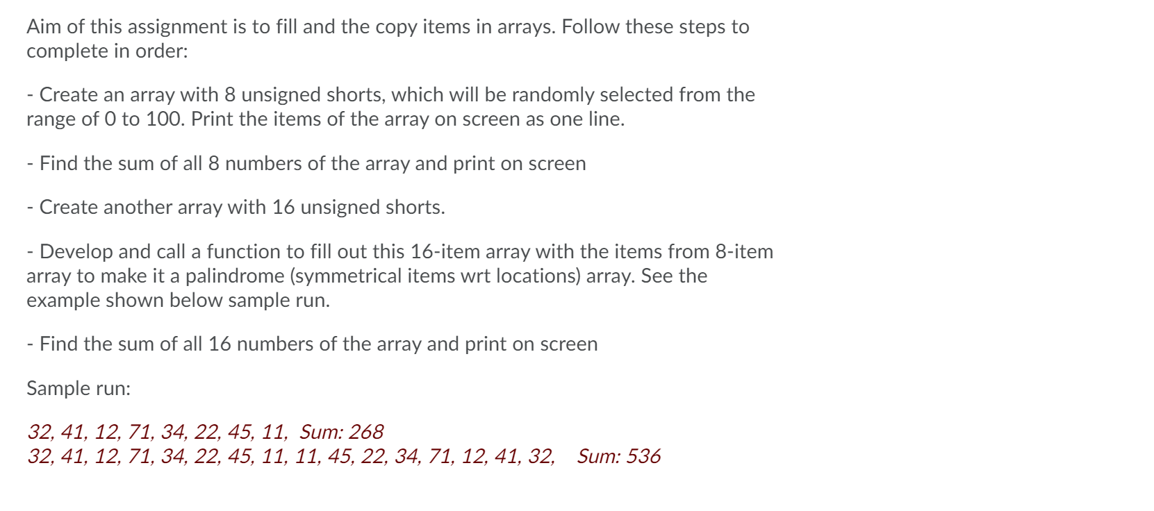 Solved Aim of this assignment is to fill and the copy items | Chegg.com