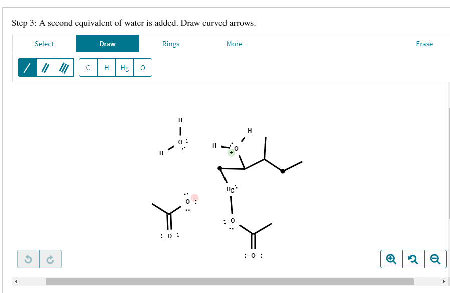 Solved Step 1: Draw curved arrows to form the mercurinium | Chegg.com Solved Step 1: Draw curved arrows to form the mercurinium | Chegg.com