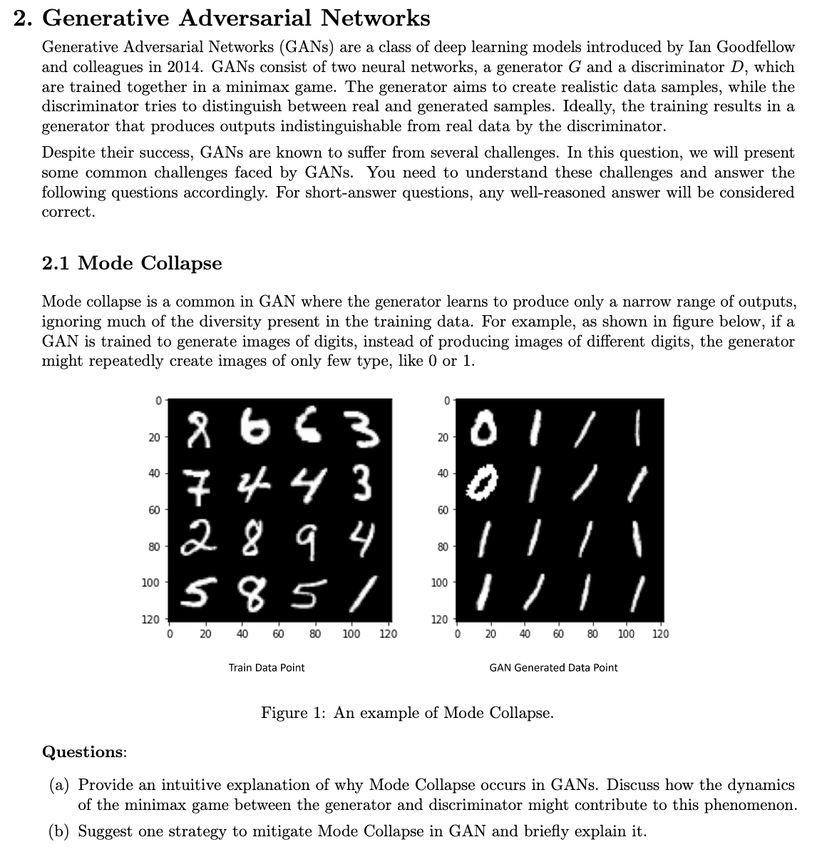 Solved 2. ﻿Generative Adversarial NetworksGenerative | Chegg.com