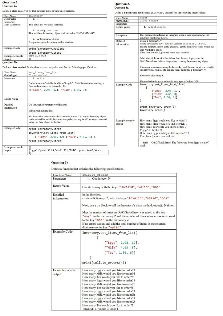 Solved Question 2 Ouestion 3. Question 3b. Define a function | Chegg.com