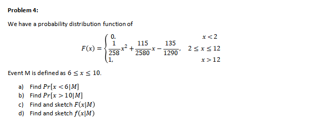 Solved Problem 4: We have a probability distribution | Chegg.com
