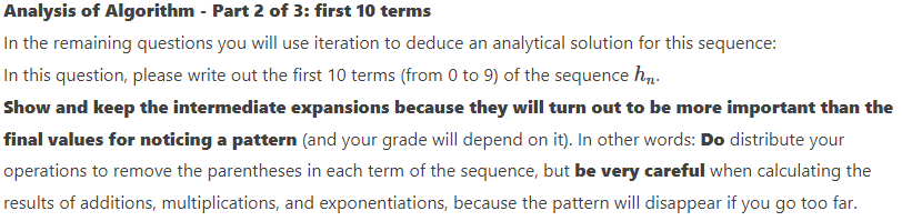 Solved Analysis of Algorithm - Part 1 of 3: recursive | Chegg.com
