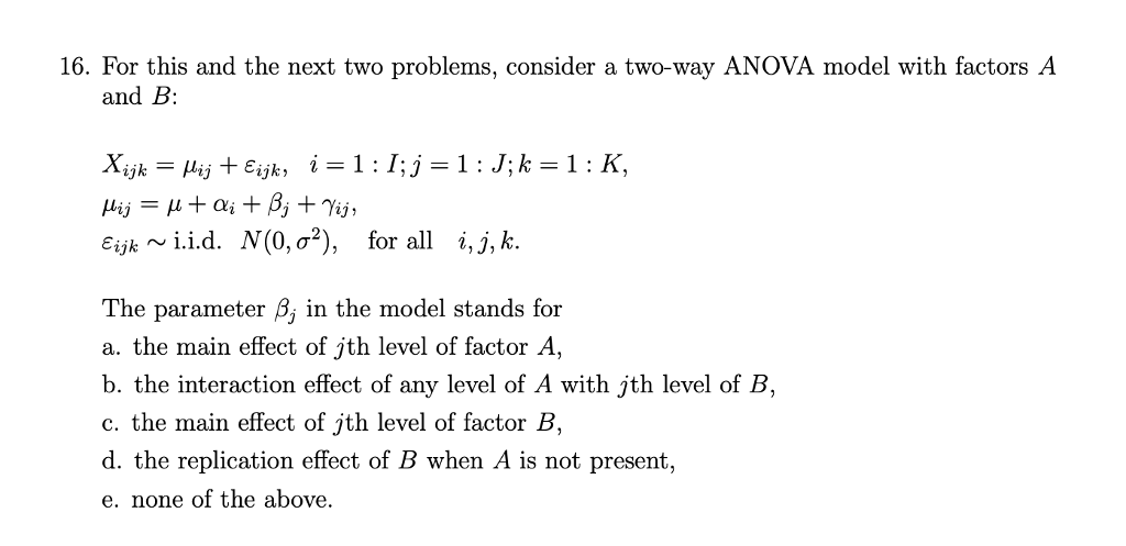 Solved 16 For This And The Next Two Problems Consider A Chegg
