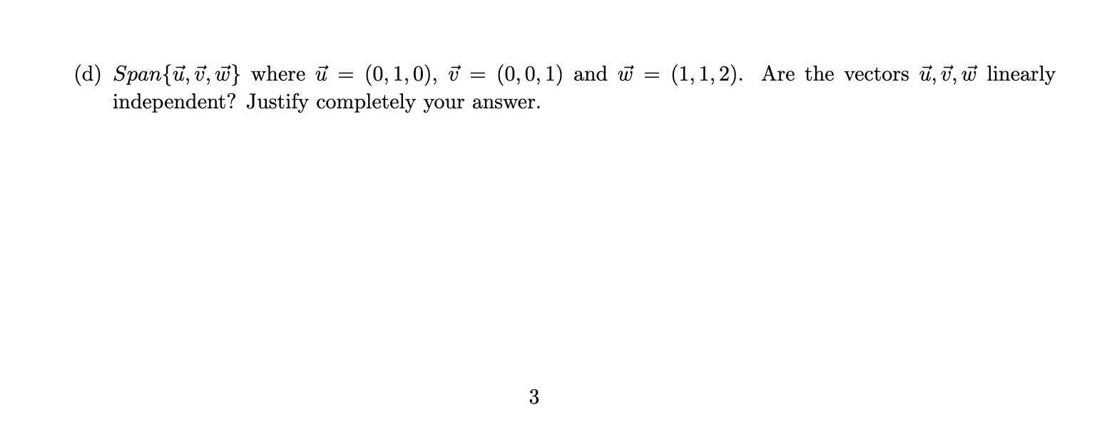 Solved 4. Describe the following subspaces of R3 : (a) | Chegg.com