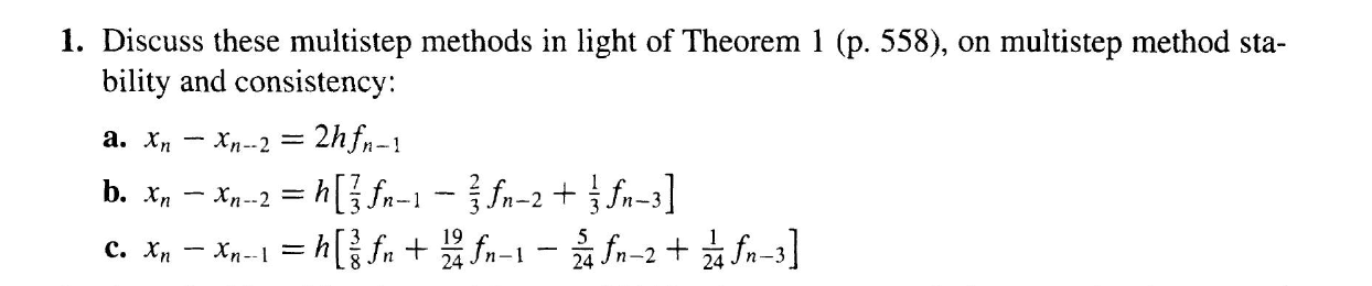 Solved OREM 1 Theorem on Stability and Consistency, | Chegg.com