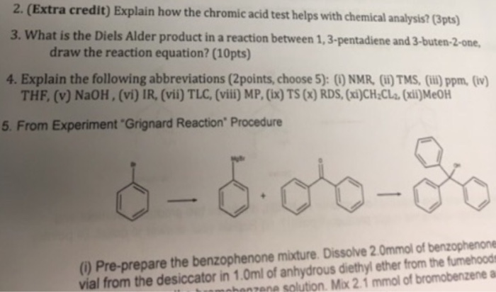 Solved Explain how the chromic acid test helps with chemical | Chegg.com