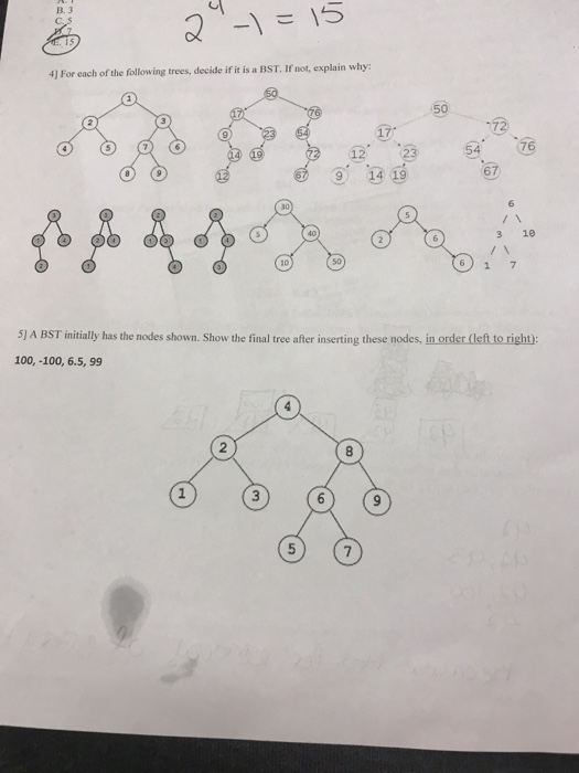 Solved B.3 4] For each of the following trees, decide if it | Chegg.com