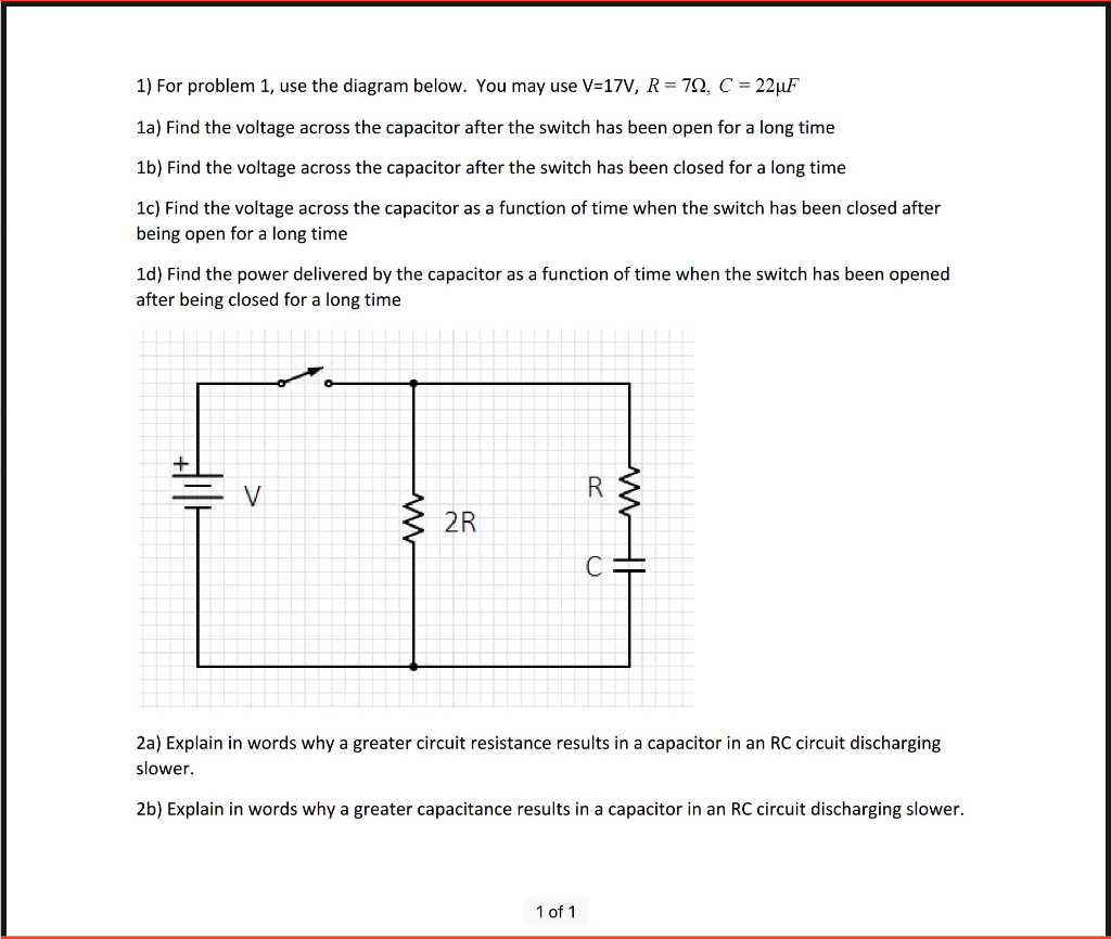 Solved 1) For problem 1, use the diagram below. You may use | Chegg.com