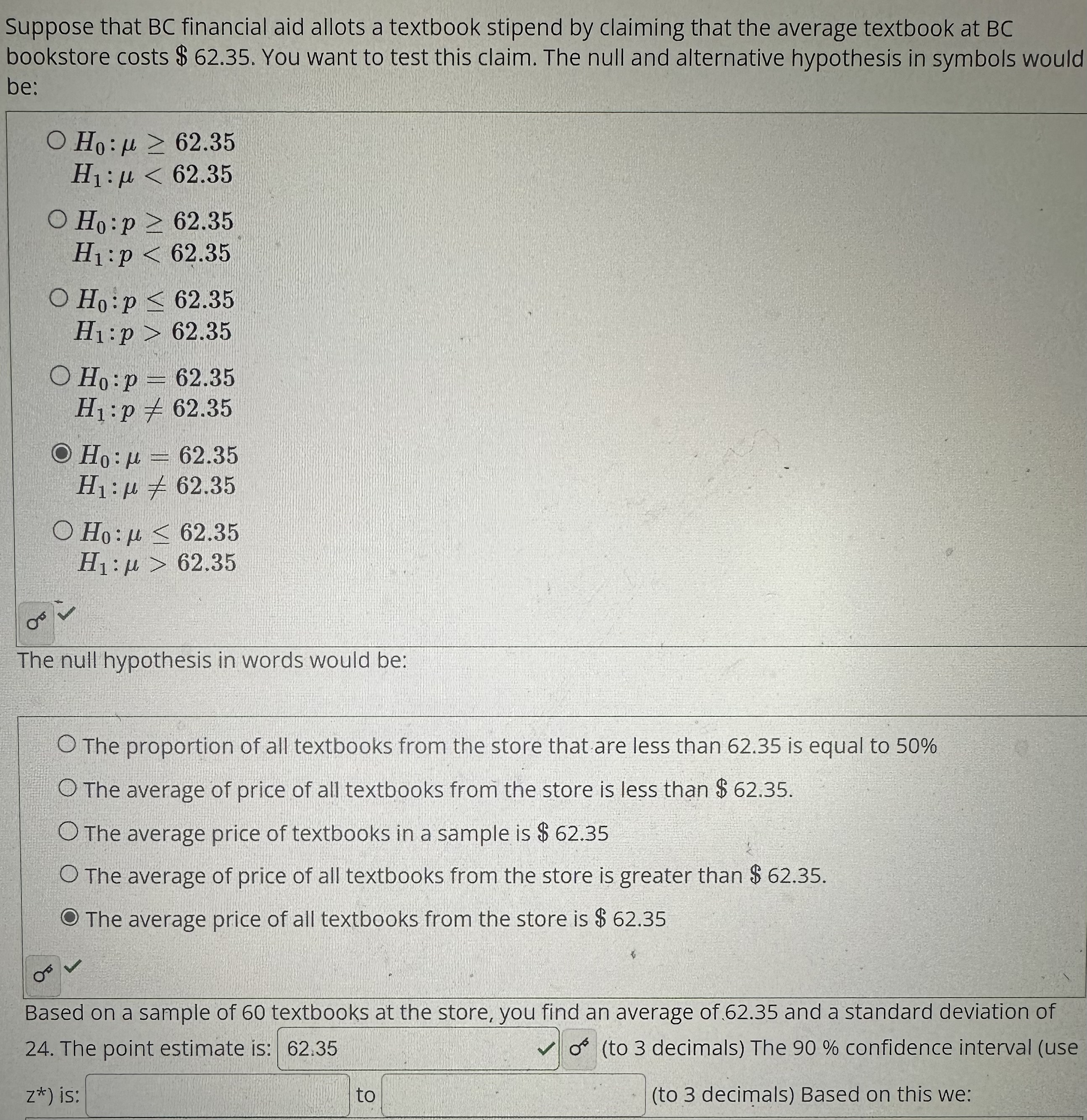 Solved Suppose that BC financial aid allots a textbook | Chegg.com