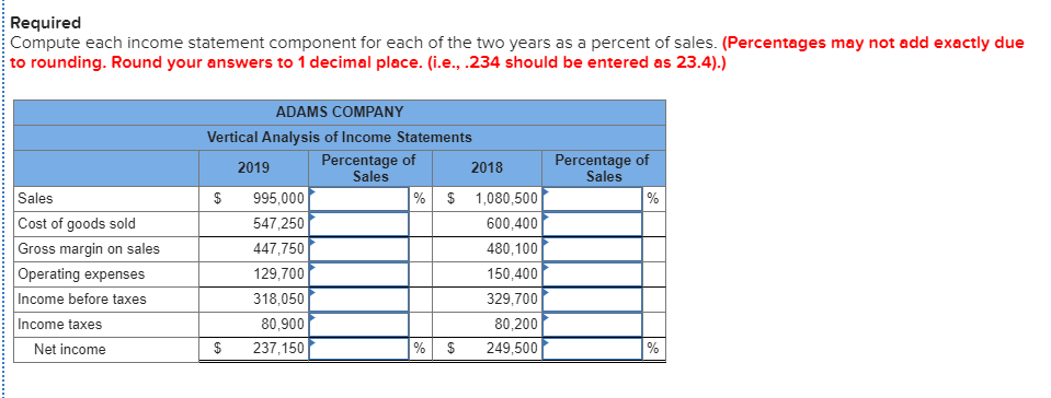 Solved Required Compute each income statement component for | Chegg.com