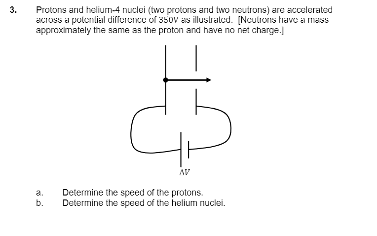 Solved 3. Protons and helium-4 nuclei (two protons and two | Chegg.com